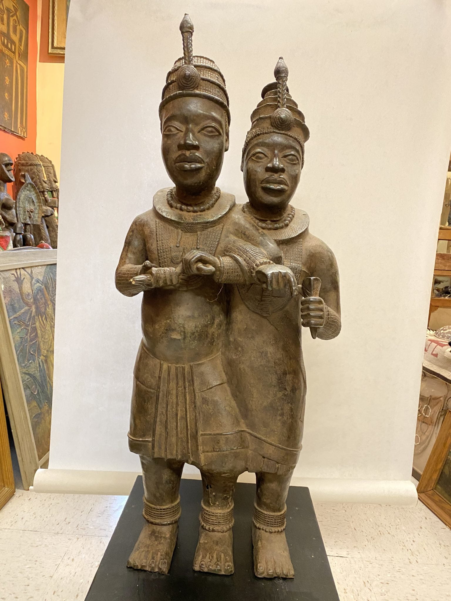 Ife/Benin Royal Couple in Bronze - Branford Antiques & Home Design ...